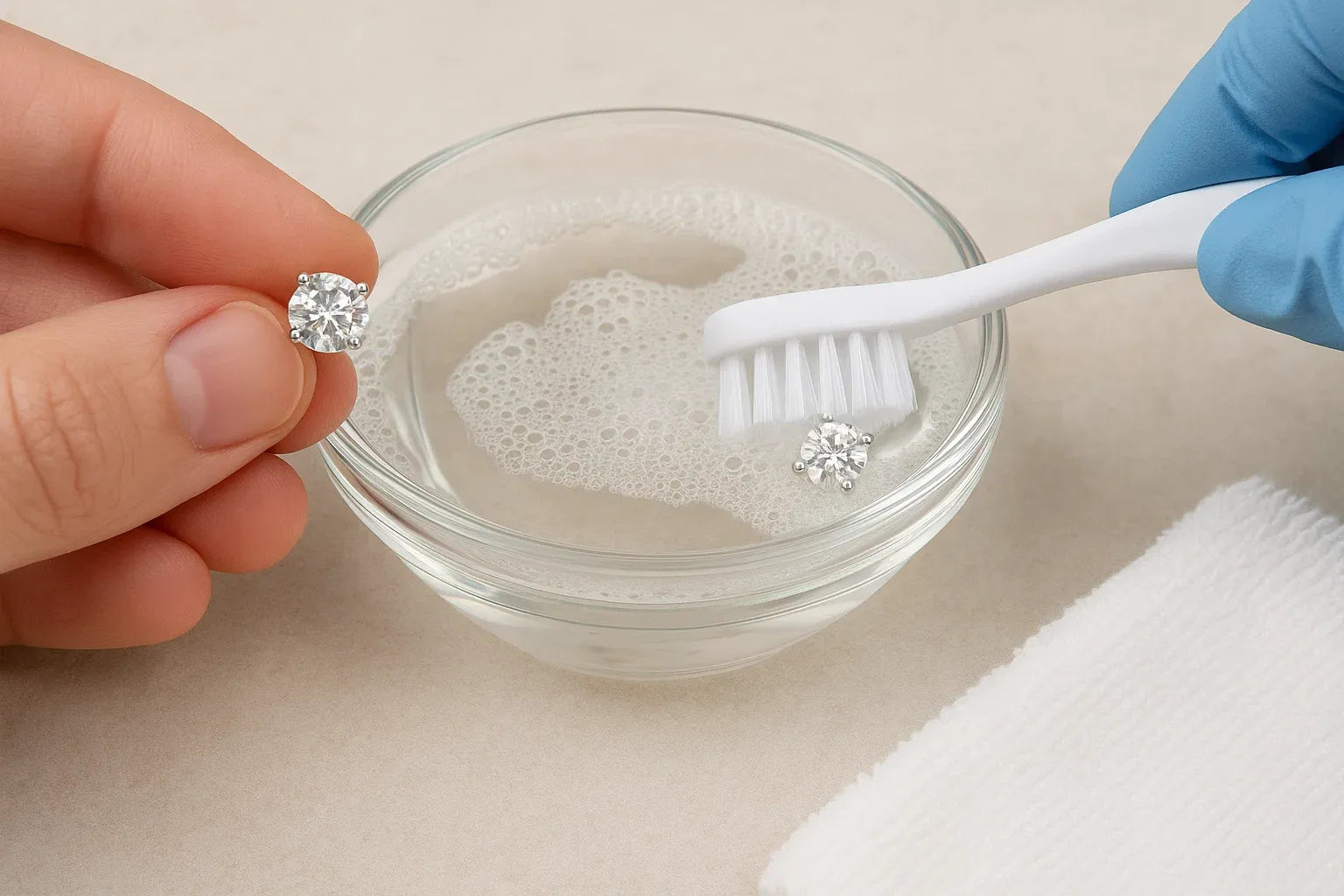 Best Ways to Clean Diamond Earrings Safely & Effectively