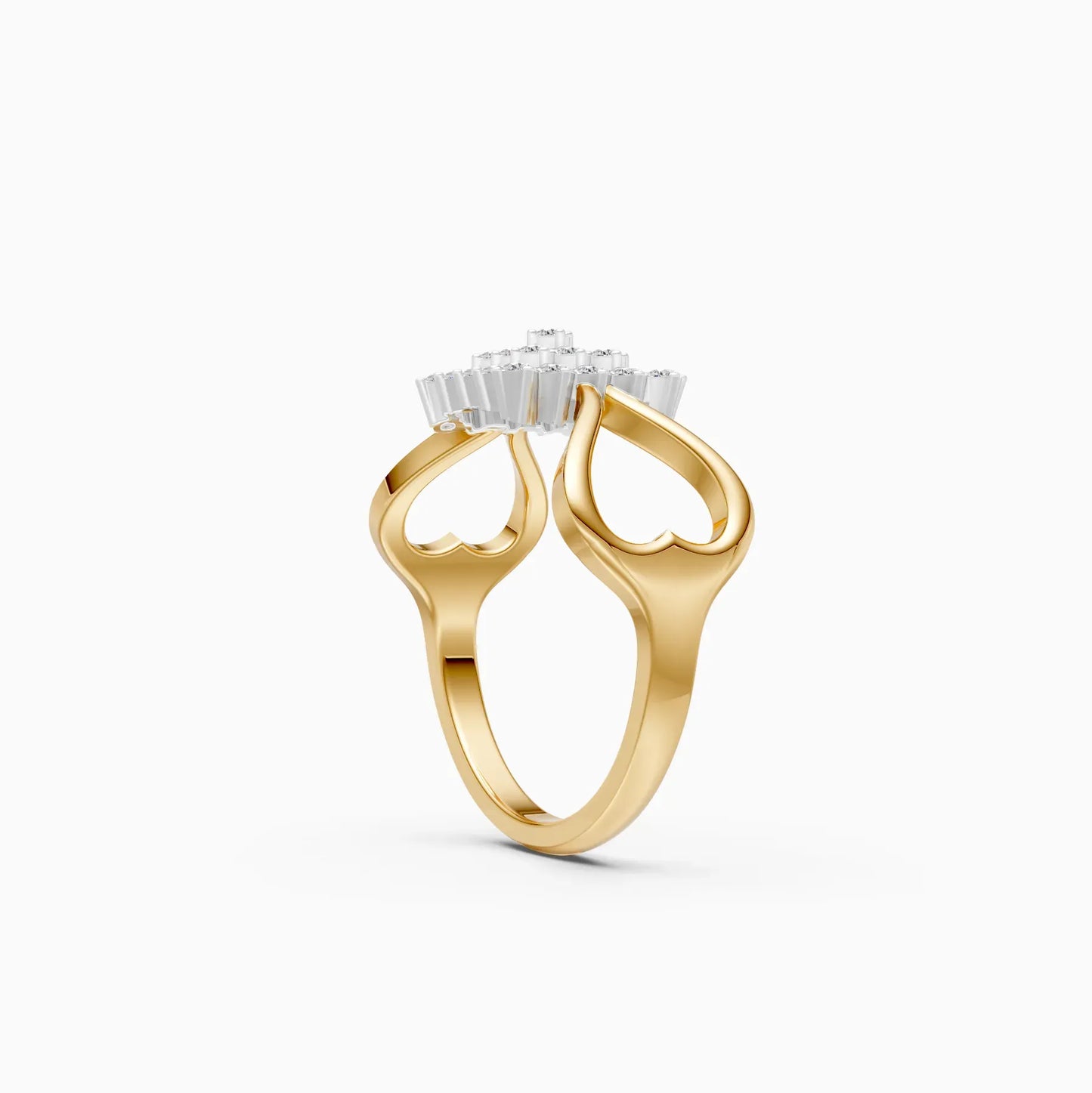 Square Shape Diamond Cluster Impressive Ring